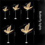 KetieStory Set of 2 LED Butterfly Light Gold Party Lights T-Walk Road ...