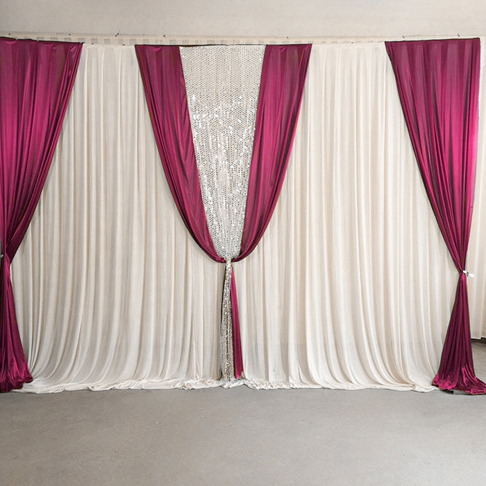 Ice Silk Draping Curtains Drapes Backdrop for Weeding Parties Ceremony