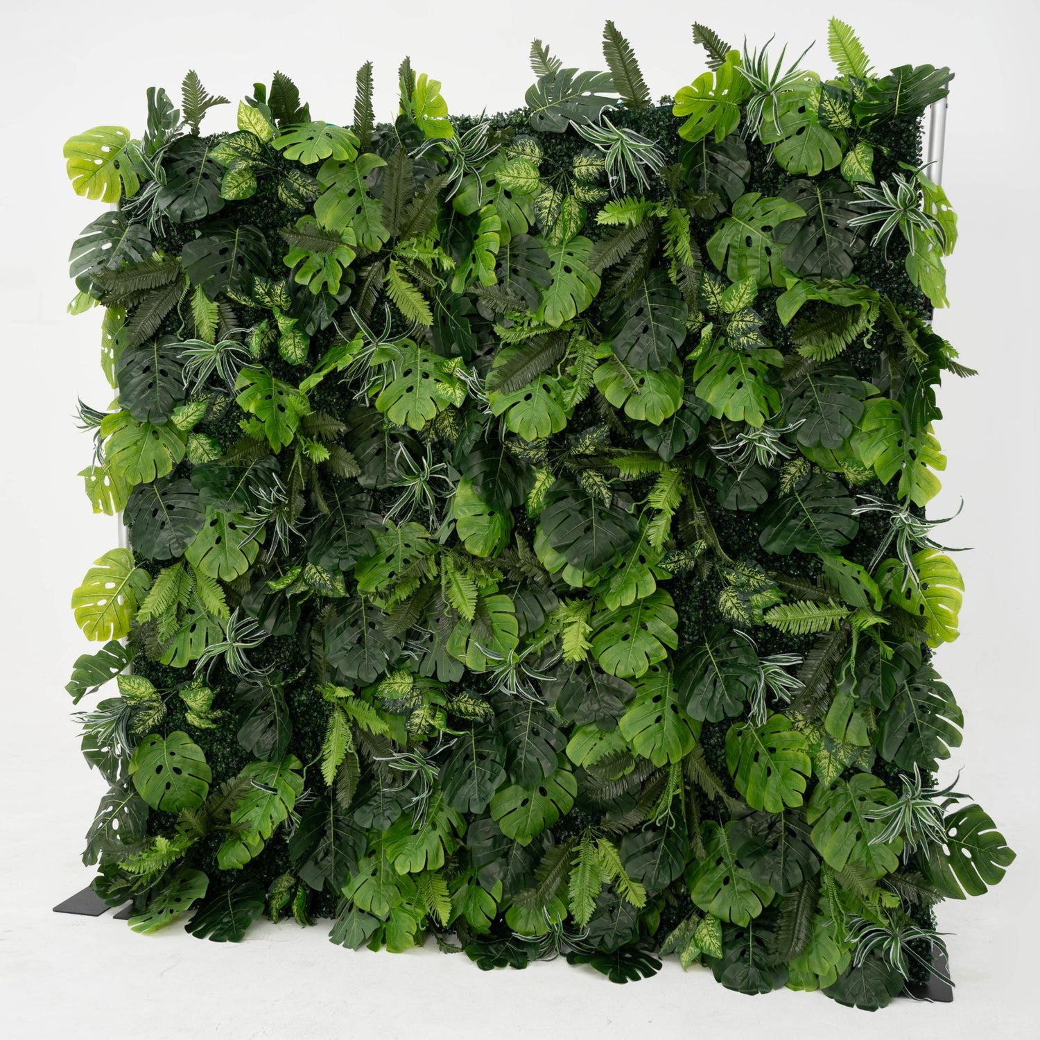 KetieStory Flower Wall 3D Green Tropical Leaves Fabric Rolling Up ...