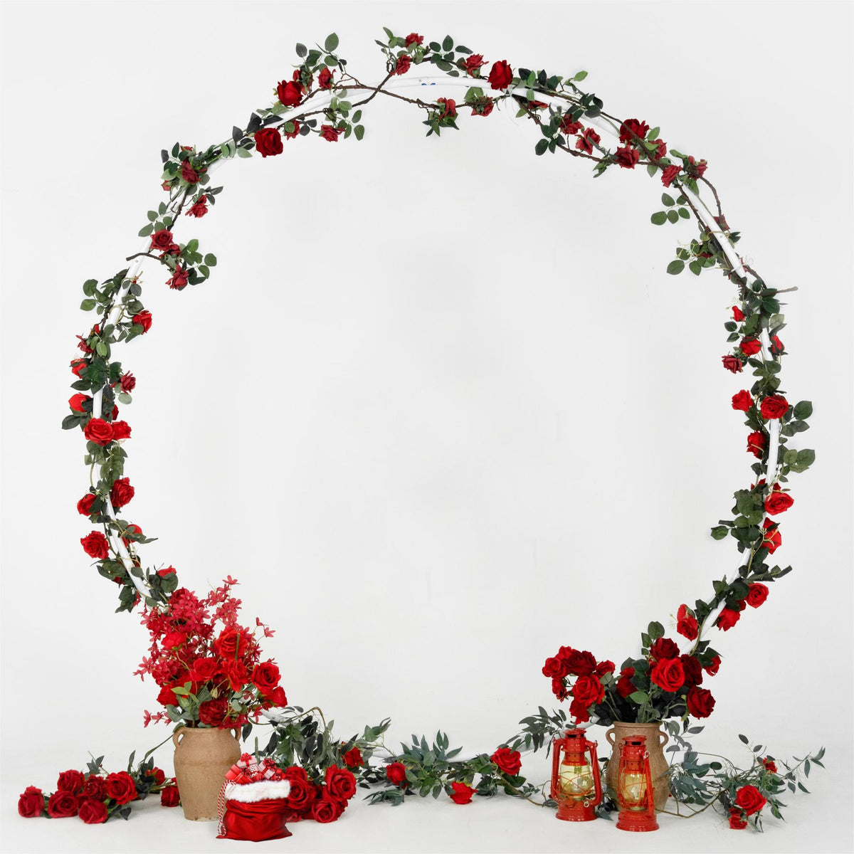 Round Stand White 6.5x6.5ft(2x2m) Aluminum Frames for Balloon Party De