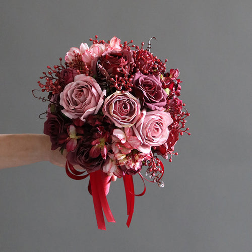 Morandi Red Bride Bouquent — KetieStory