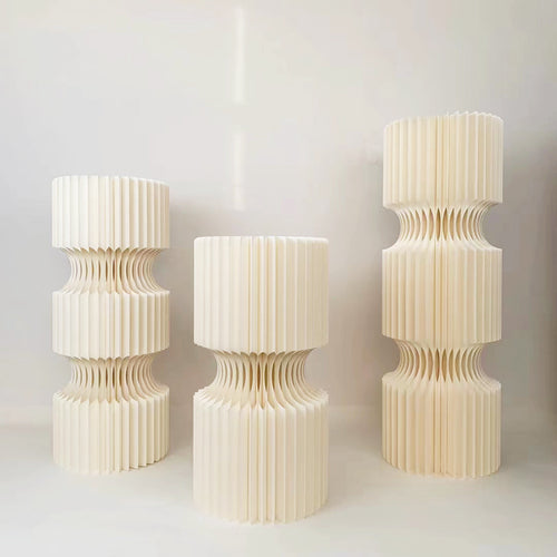 Round Stand Origami Cylindrical Dessert Table Folding Roman Column Par ...