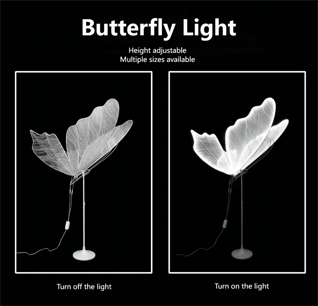 Set of 2 LED Butterfly Light Party Lights for Event Wedding Decor Props ...