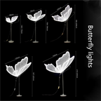 Set of 2 LED Butterfly Light Party Lights for Event Wedding Decor Props ...