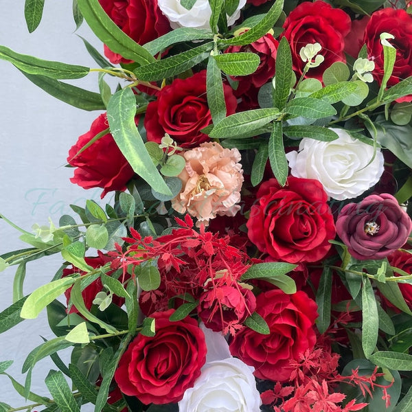 Red Green Rose Flower Arch for Wedding Party Decor Proposal – KetieStory