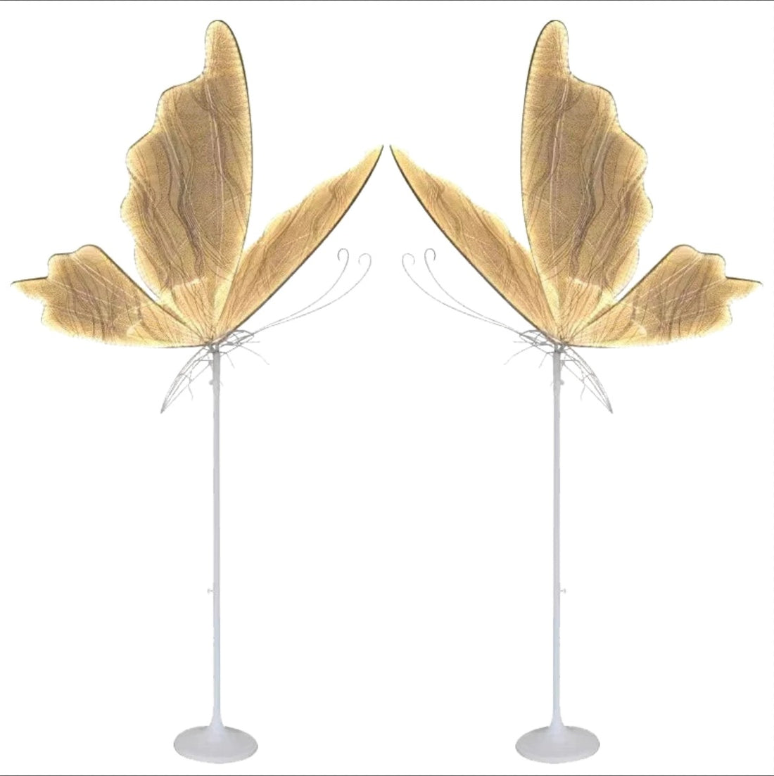 KetieStory Set of 2 LED Butterfly Light Gold Party Lights T-Walk Road ...