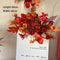 Red Flowers Set for Wedding Party Decor Proposal