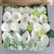 White Green Flower Box Silk Flower for Wedding Party Decor Proposal