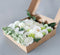 White Green Flower Box Silk Flower for Wedding Party Decor Proposal