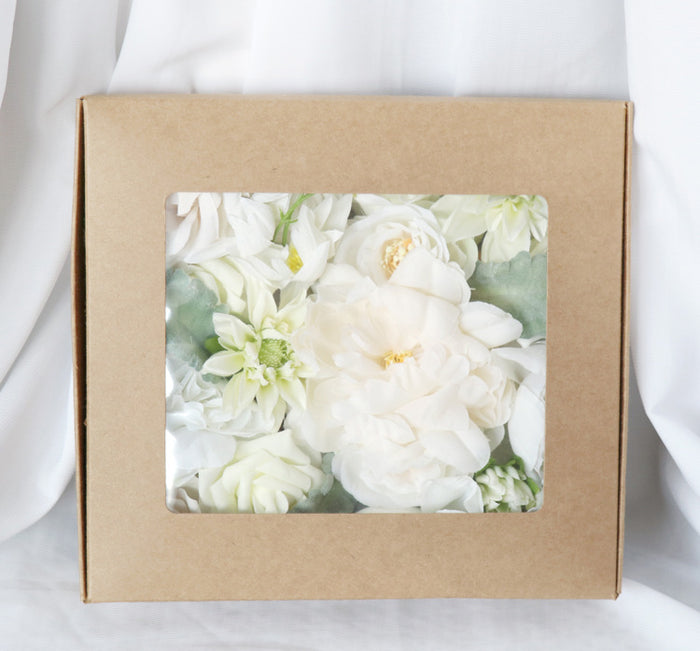 White Green Peony Flower Box Silk Flower for Wedding Party Decor Propo