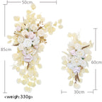 Champagne White Flower Set for Wedding Party Decor